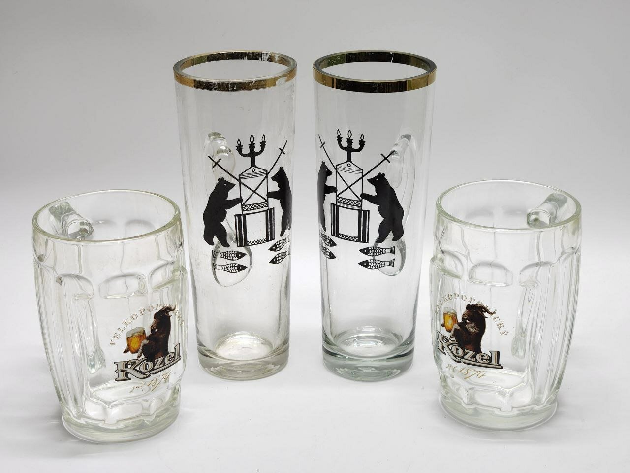 Пивные кружки 4 штуки Kozel и Великий Новгород