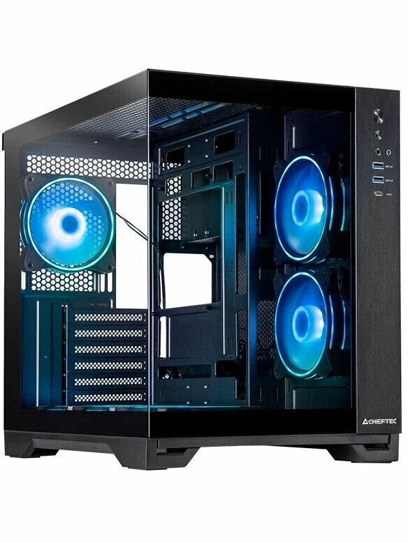 Компьютерный корпус ATX Chieftec Visio черный (gm-30b-tg-op)