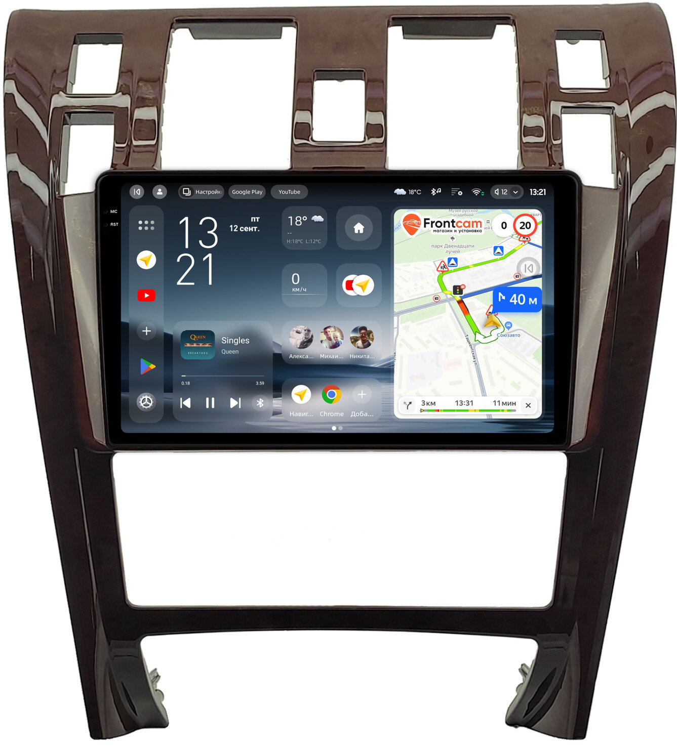 Штатная магнитола Teyes CC4 Pro 2K 8/128 9.5" RM-9-0302 Hyundai Terracan 2001-2007 (под дерево) Android 13 (4G-SIM, DSP, QLed, AI)