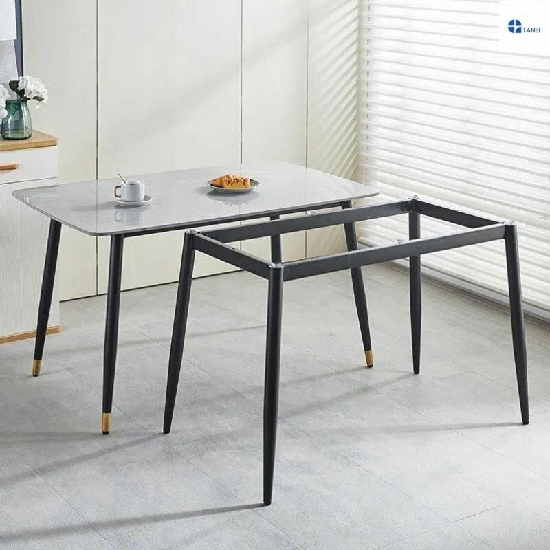 Металлическая рама стола регулируемые черные ножки стола в современном стиле, 105*72*55, подходят для мрамора, стекла, дерева