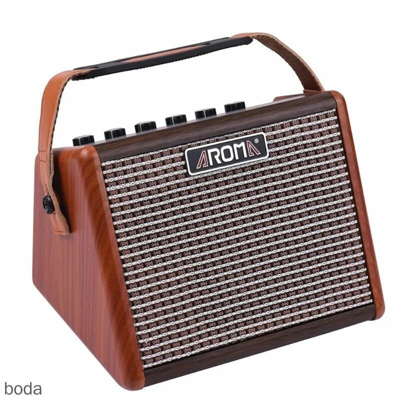 Гитарный усилитель, AROMA AG-15A, 15 Вт, может быть подключен к микрофону