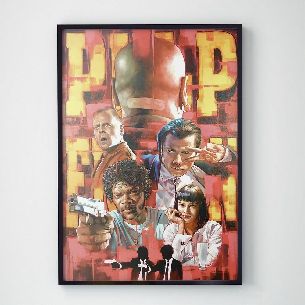 Плакат, постер Криминальное Чтиво (Pulp Fiction) на бумаге, размер 21х30см