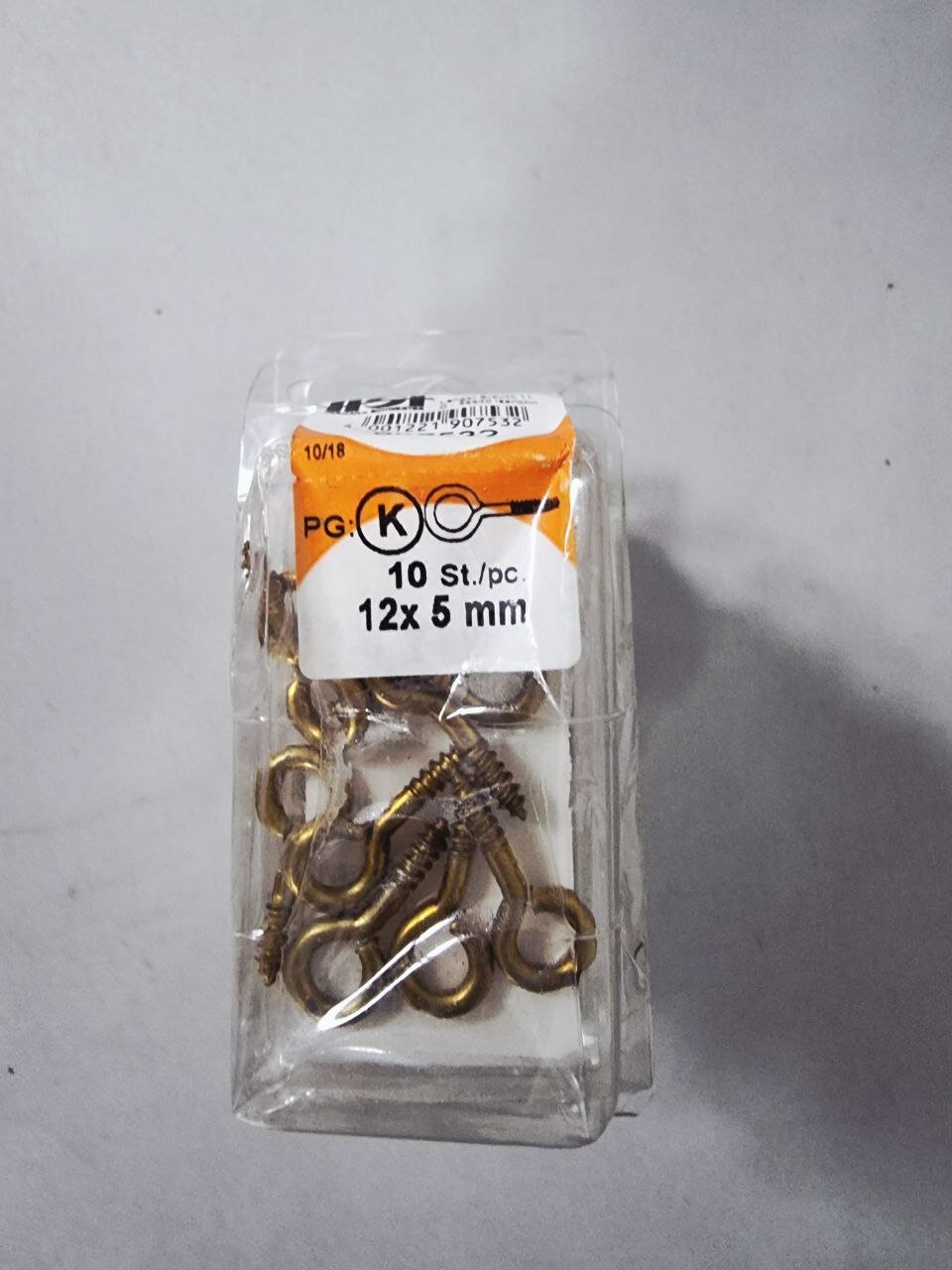 Шуруп крюк крепежный кольцо бронза12*5 (1уп-10 шт*5 упк) HSI, Германия