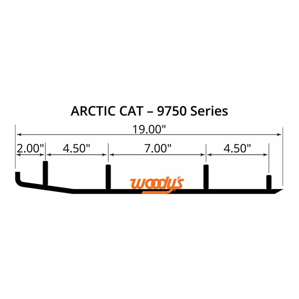 Коньки для снегохода Arctic Cat 0703-360 / 1703-219 / 1703-221 / 1703-003 WAT-9750 8" карбидовый кант