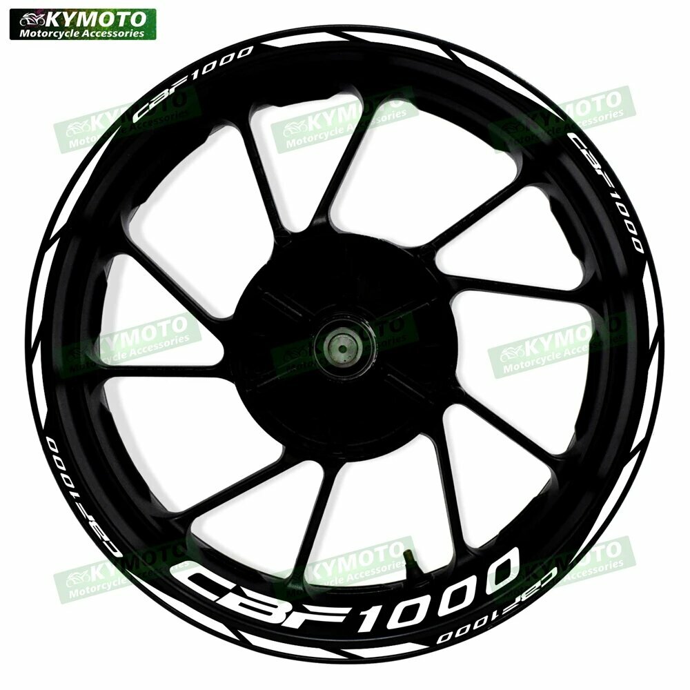 Для мотоцикла Honda CBF1000 CBF 1000 17-дюймовые наклейки на передние и задние колеса, водонепроницаемые светоотражающие наклейки на обод CBF1000-13