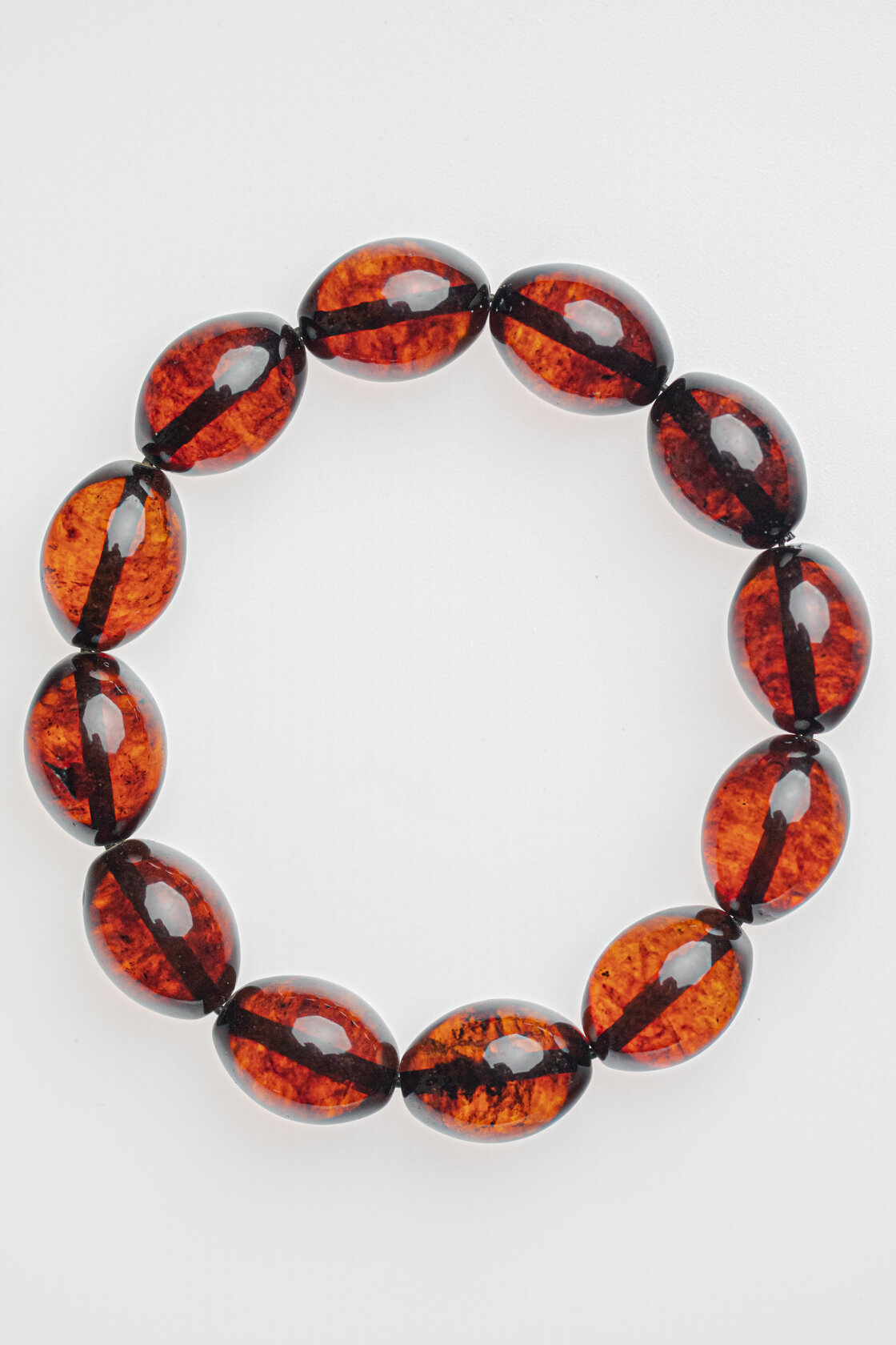 Эластичный браслет, янтарь