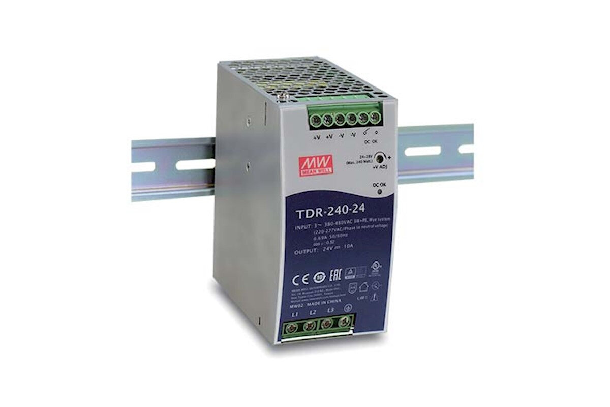 TDR-240-24 MEAN WELL, Блок питания на DIN-рейку, AC/DC 240 Вт 24 В