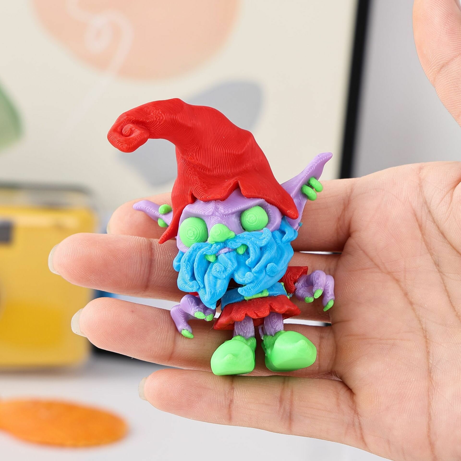 3D-печатная фигурка Хэллоуин, многокрасочная, подвижные суставы, настольный декор