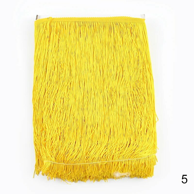 Deepeel цветная бахрома для шитья 5/10 метров Желтый, 30cm-10Meters, No5