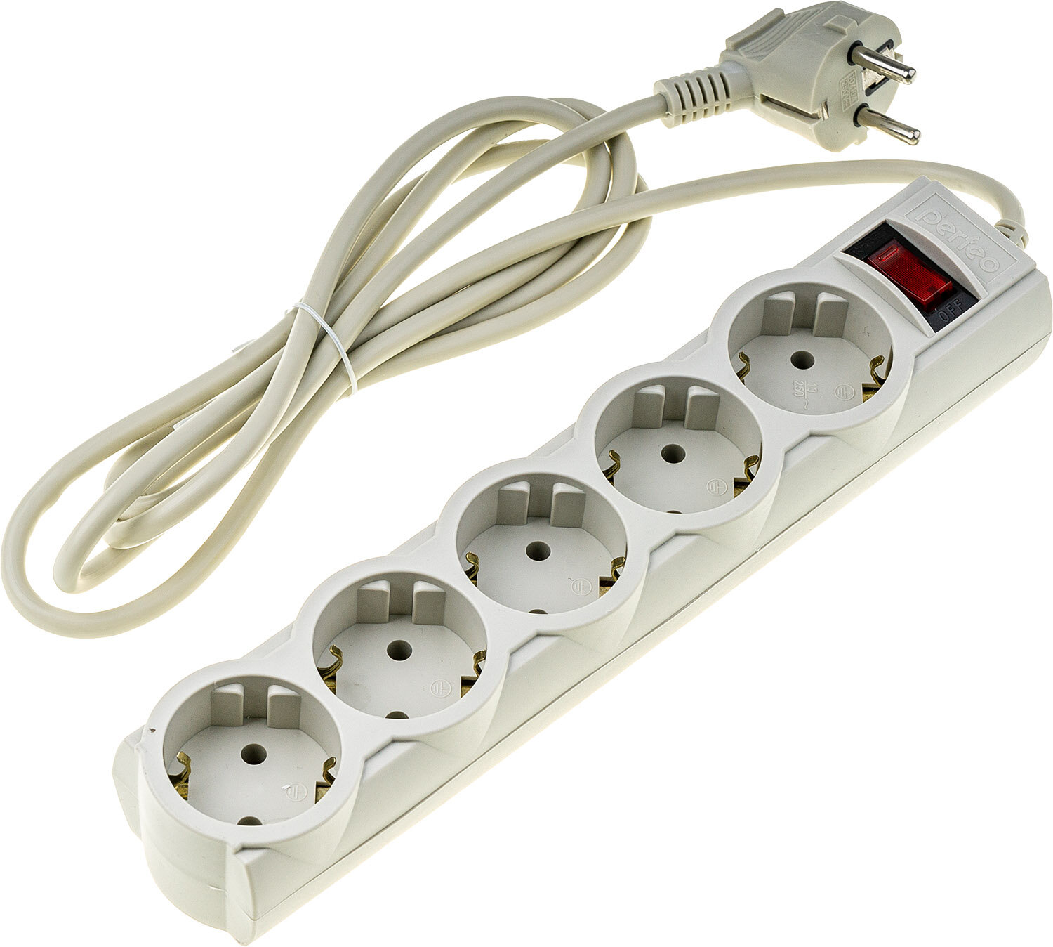 Сетевой фильтр PERFEO (PF_A4715) "POWERX" - 5 роз - 1,8м - серый 1245287