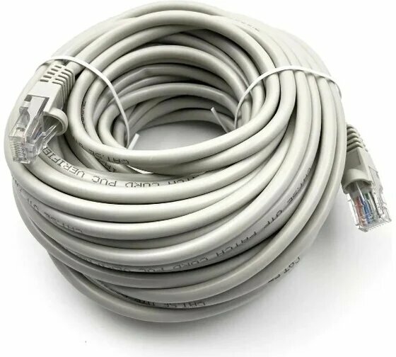 Патч-корд Buro UTP-5E-15M-G-LSZH UTP cat.5E 15м серый RJ-45 (m)-RJ-45 (m)