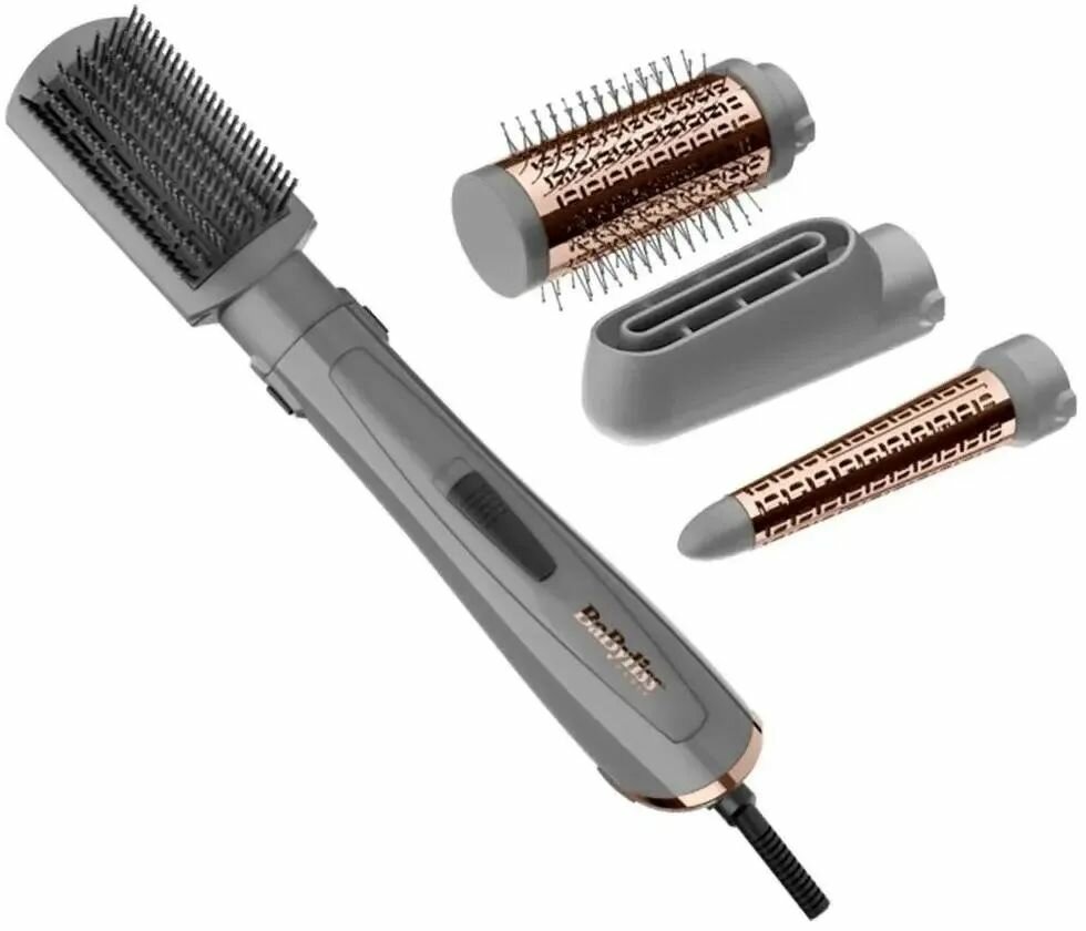 Фен-щетка BaByliss AS136E Air Style, 1000 Вт, шарнирный шнур 2,5 м, серый