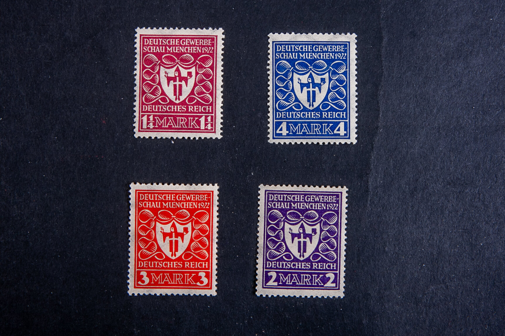 Почтовые марки Германия, Третий рейх, 1922 Выставка в Мюнхене . Веймарская Республика