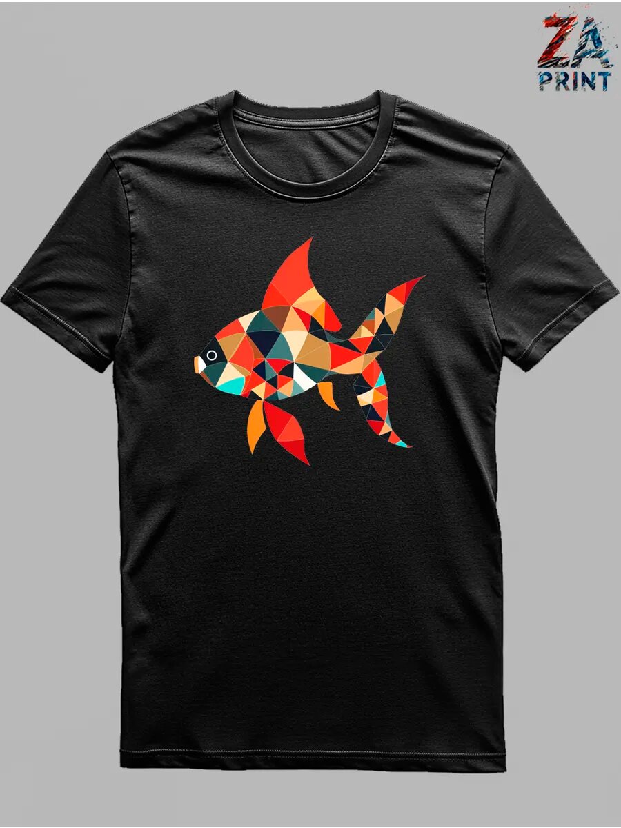 Футболка красивая рыба