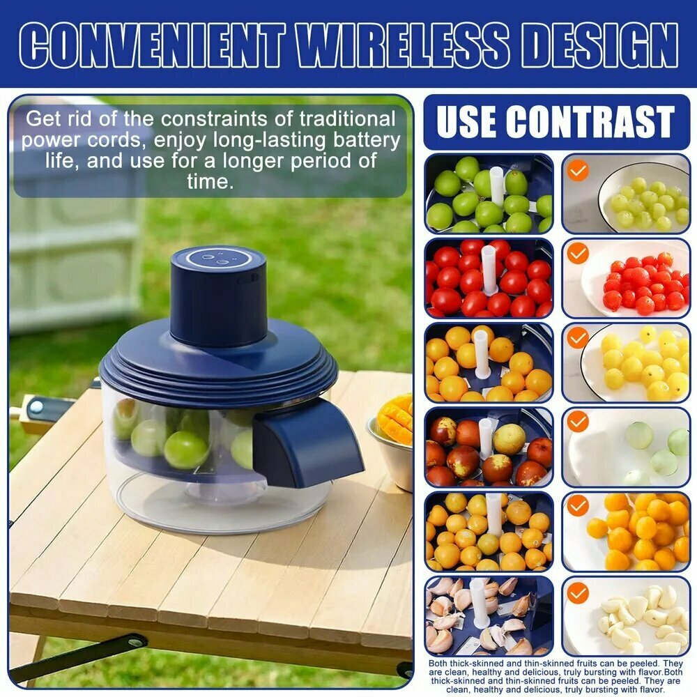 Автоматическая машина для очистки винограда электрический очиститель кожуры фруктов чеснока