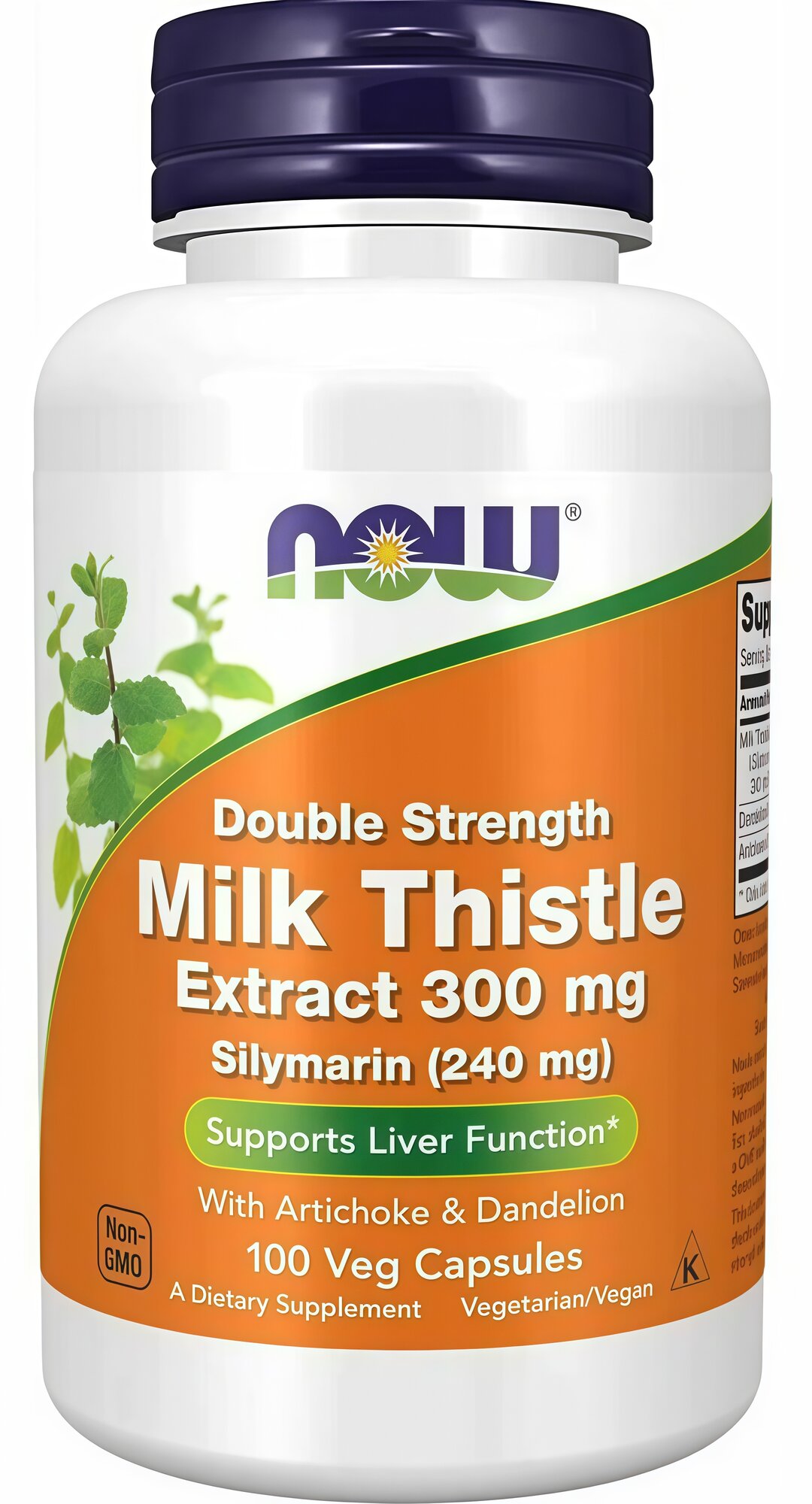 Now Силимарин 300 мг 100 капсул, Silymarin milk thistle 300 mg 100 vcaps