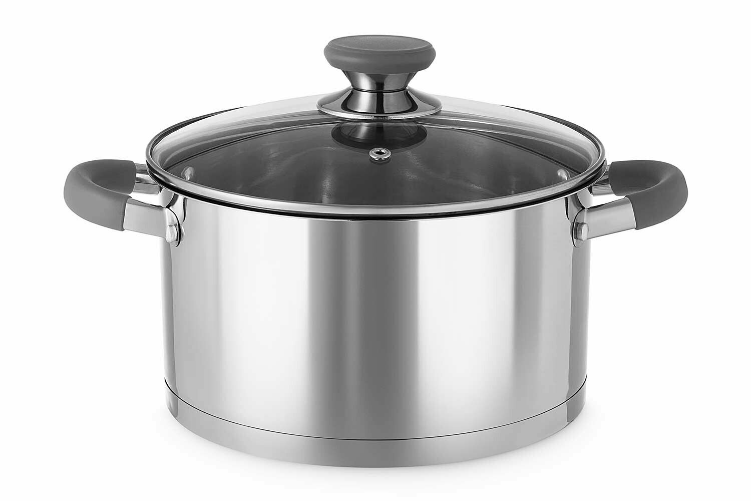 Кастрюля с крышкой HOFF Olivia LB-1931B-22, 4,5 л, светло-серый, нержавеющая сталь