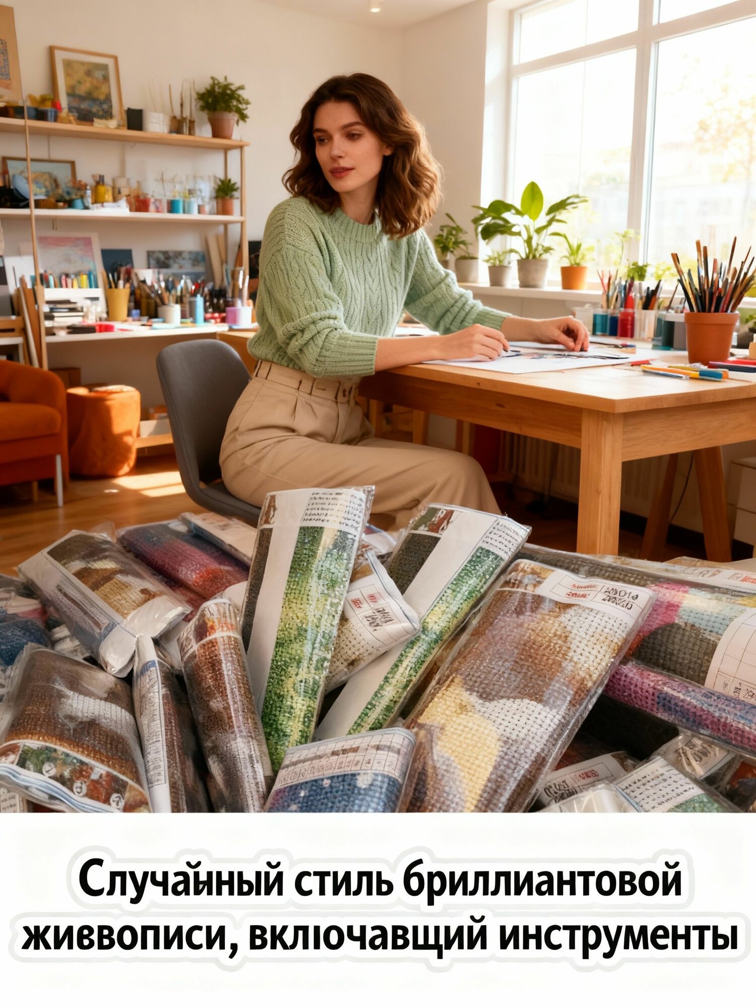 Набор для алмазной вышивки Случайный рисунок 30*40 см, полный комплект страз и инструментов, распродажа остатков, низкая цена