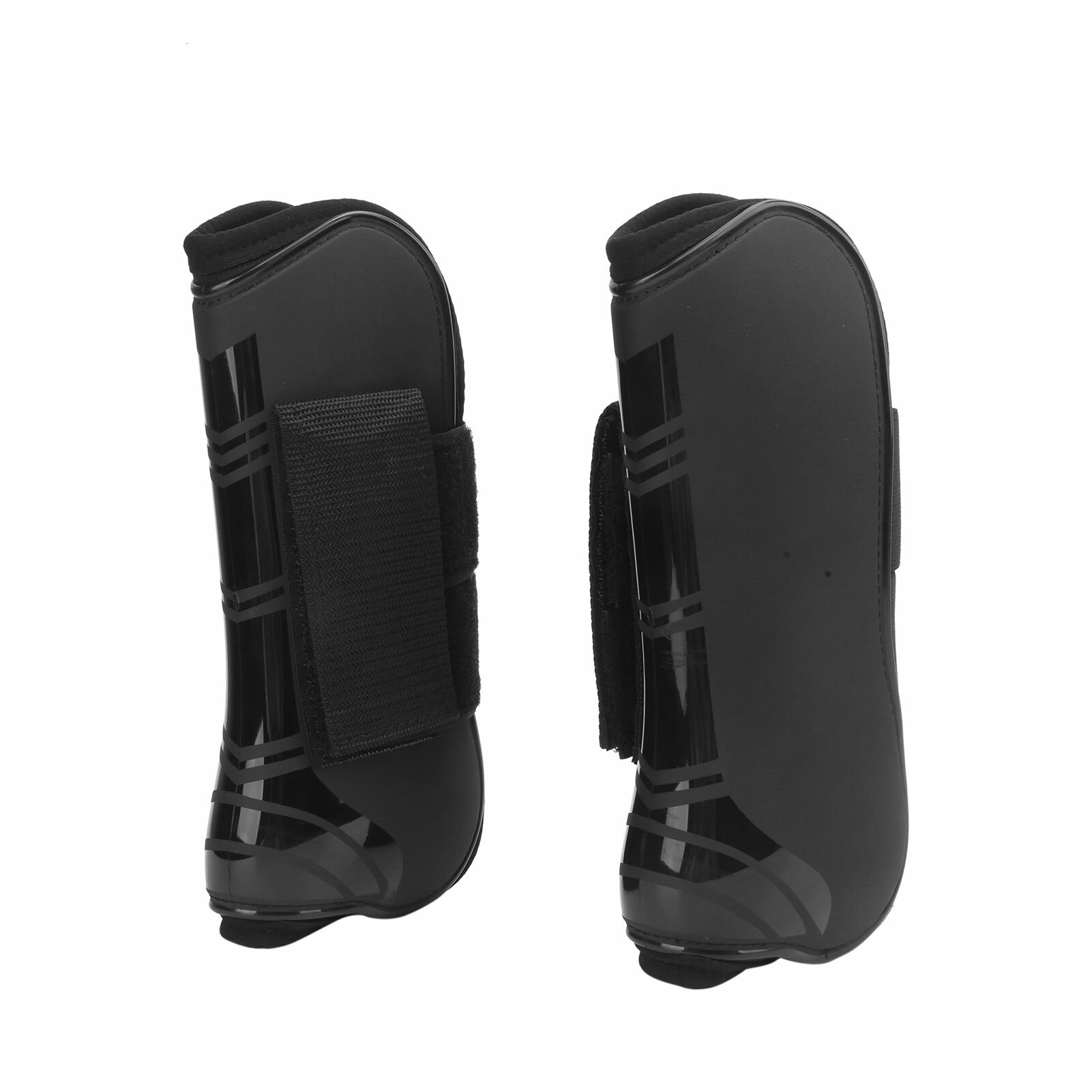 4 шт. Сухожильные сапоги для лошадей. Защитные легкие и регулируемые ботинки для прыжков на лошадях. Черный набор из 2 передних ботинок (M)