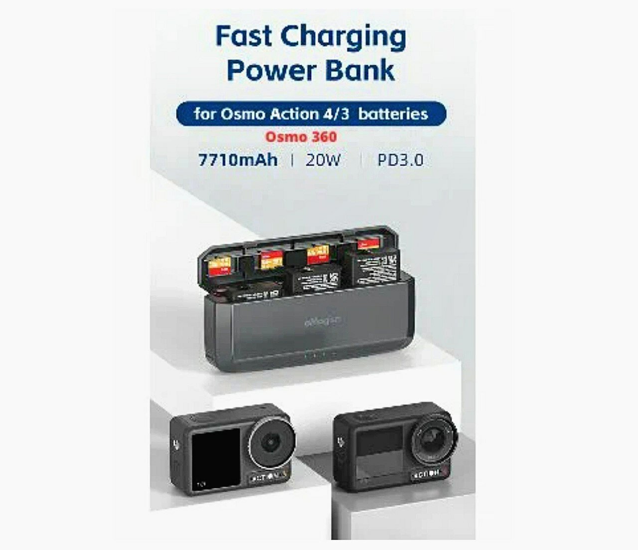 Хаб, зарядное с повербанком с быстрой зарядки Fast Charging Power Bank Action 4/5 Pro/osmo 360