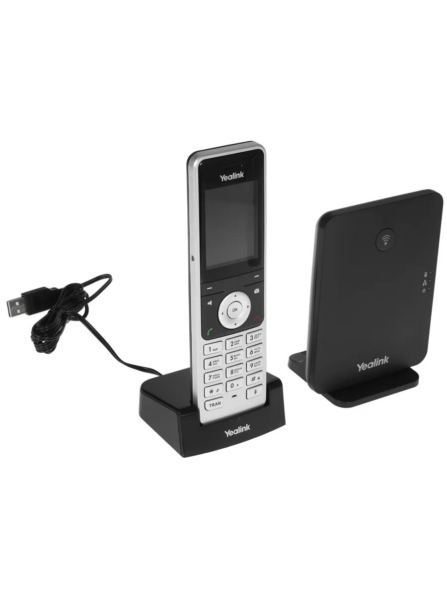 Телефон VoIP W76P беспроводной, дисплей, РоЕ DHCP, FTP