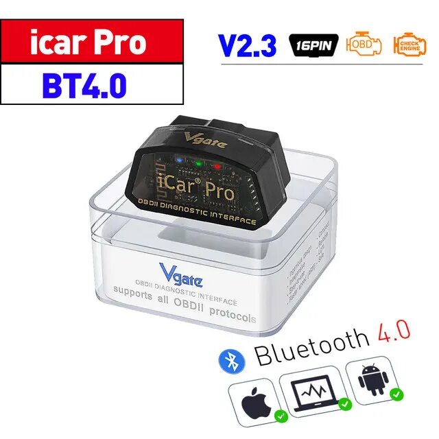 Vgate iCar2 WIFI Bluetooth V2.2 icar pro V2.3 Сканер автомобильных кодов OBD2 OBD 2 Автомобильный диагностический инструмент для Android/IOS PK ELM327, ICAR PRO BT4.0