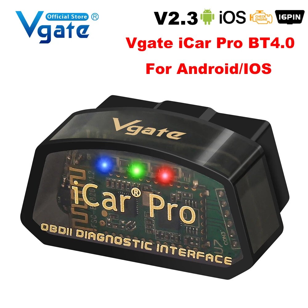 Vgate iCar Pro ELM327 V2.3 Для VW Для Skoda OBD 2 OBD2 Автомобильный диагностический сканер WIFI Bluetooth 4,0 Инструмент сканирования ODB2 Для BMW, BT4.0