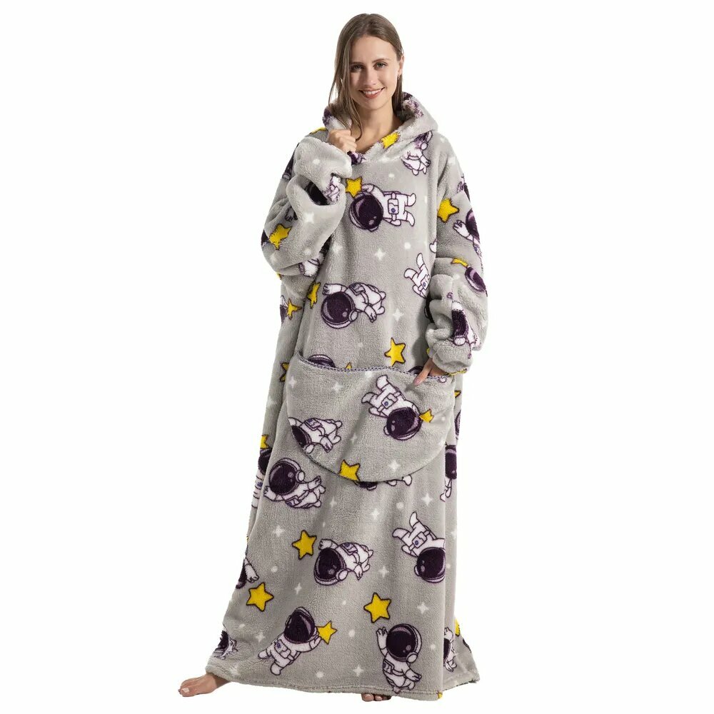 Плед с рукавами blanket hoodie -140cm , Полиэфирное волокно, 140 см х 80 см