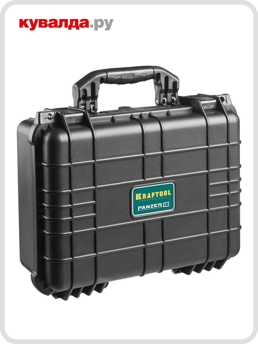 Ящик для инструмента KRAFTOOL "PANZER" ударопрочный пластиковый, степень защиты ip55, 16"