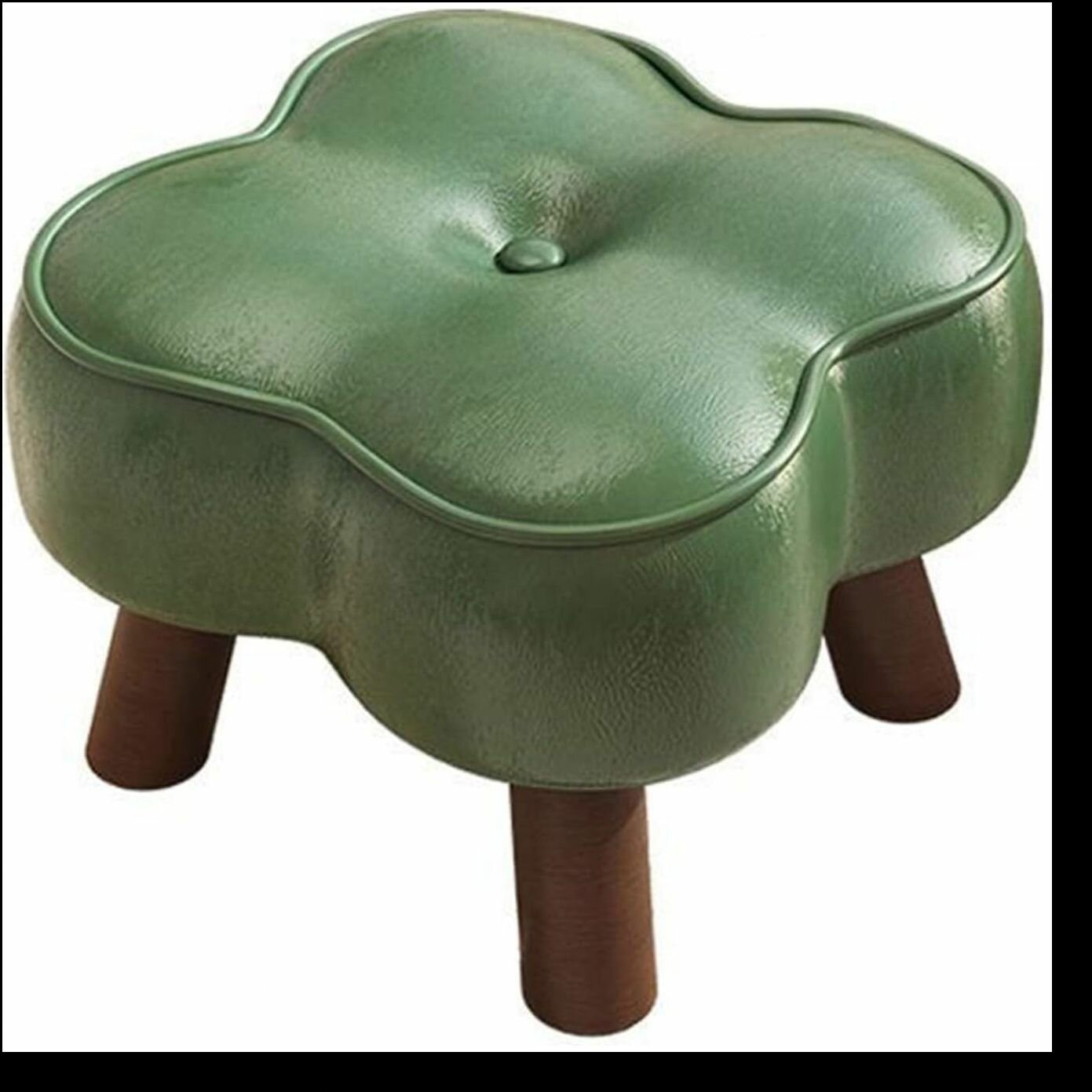 Низкий табурет из массива дерева