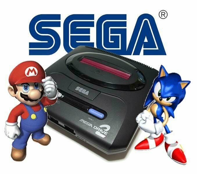 Игровая приставка Sega Mega Drive II, 16-битная, с геймпадами, 9-pin, AV-выход