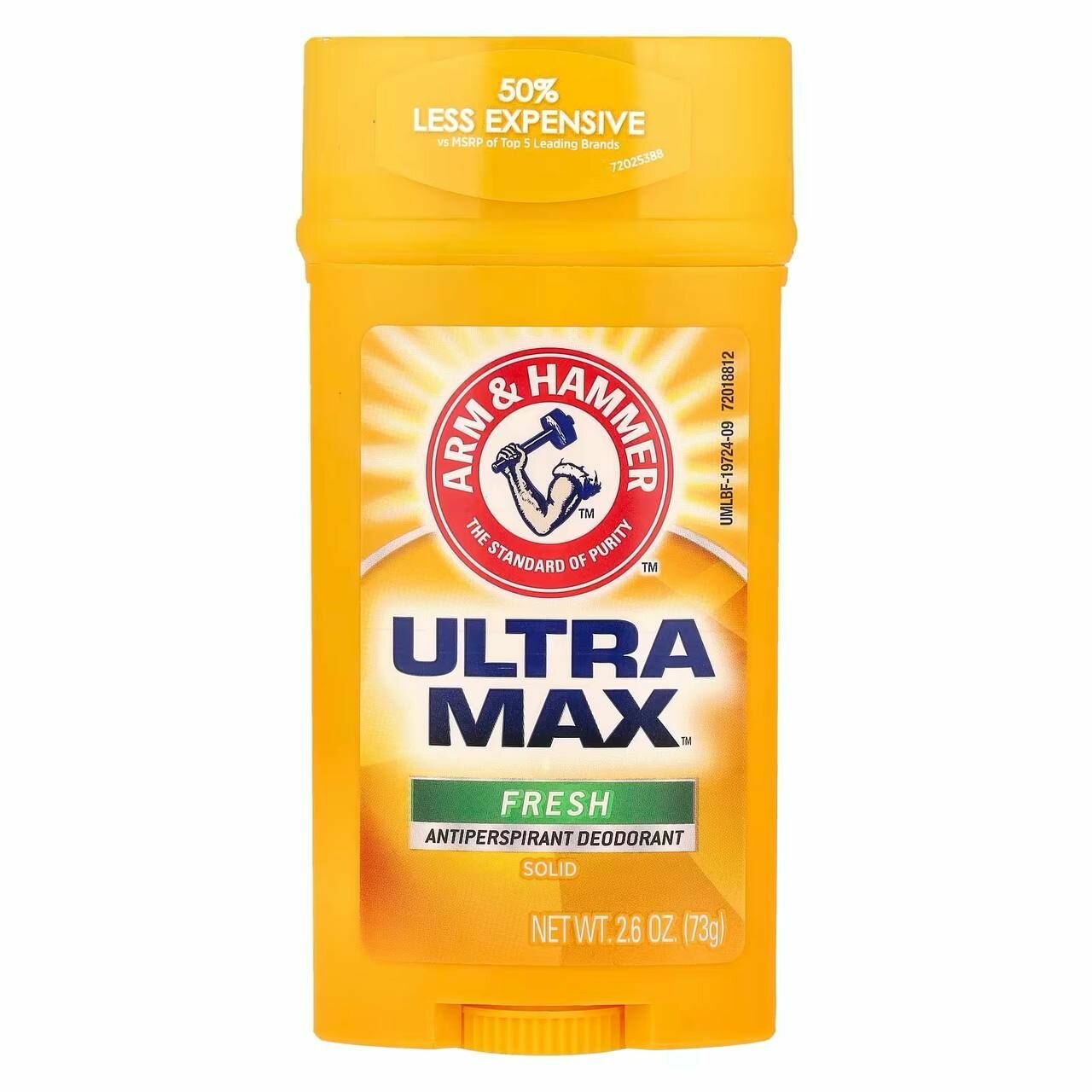 Arm & Hammer, UltraMax, Твердый дезодорант антиперспирант мужской, FRESH, 73 г