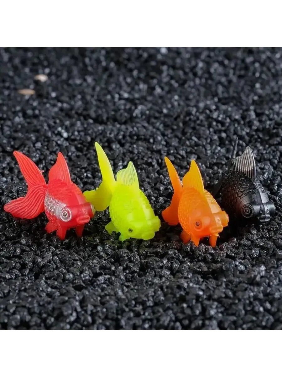 Яркий декор для аквариума с рыбками, набор 4 шт.