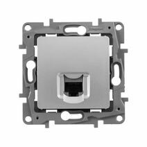 Розетка комп (RJ45) 5 кат. UTP, Алюминий Legrand Etika 672441