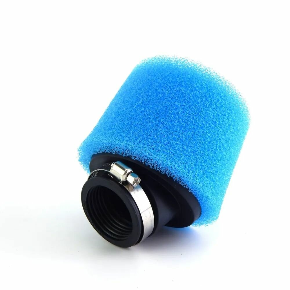 Фильтр воздушный нулевик №2 D-38mm 45град поролон синий, для мотоцикла