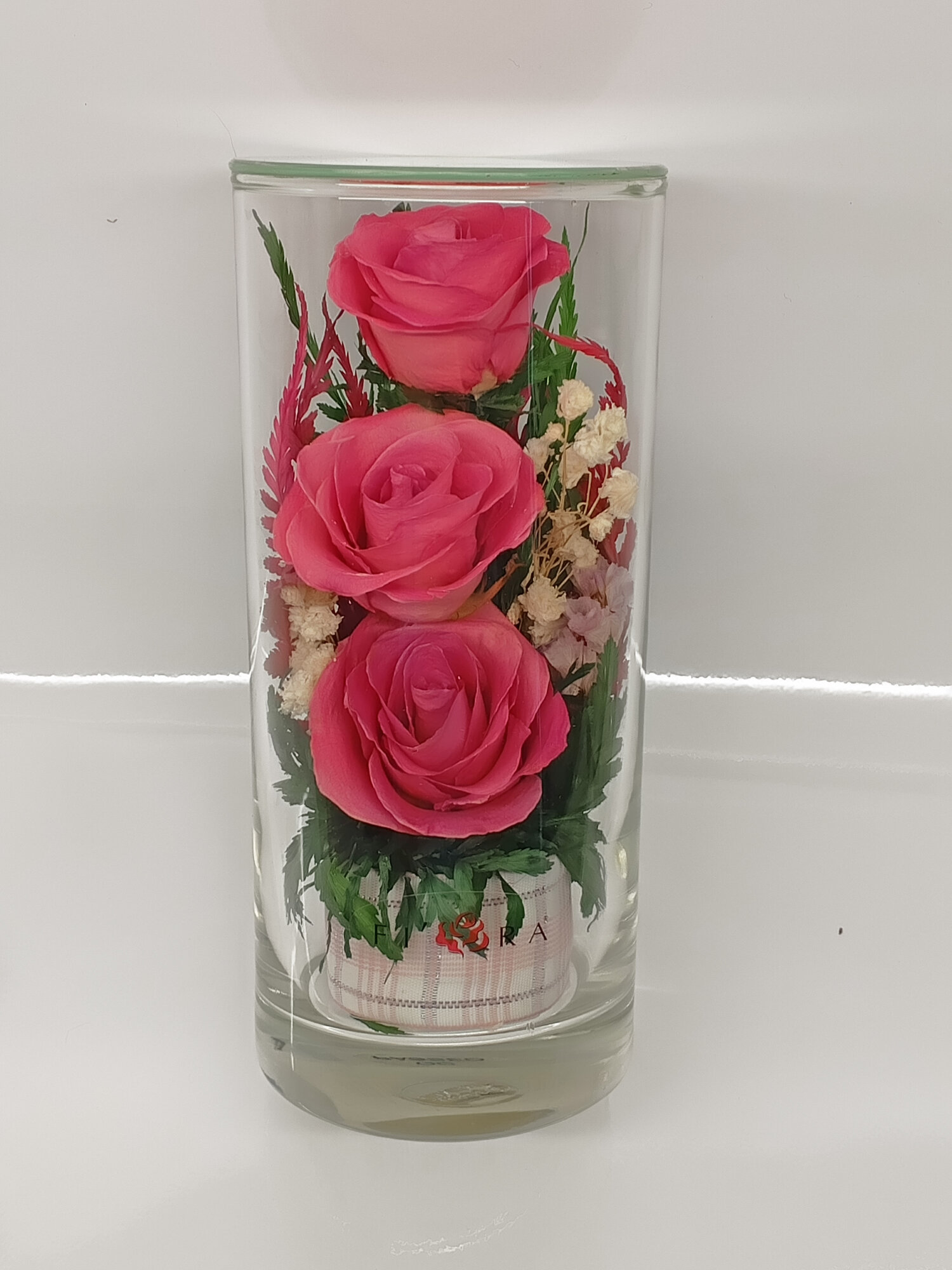 Натуральные цветы в стекле, вакуум