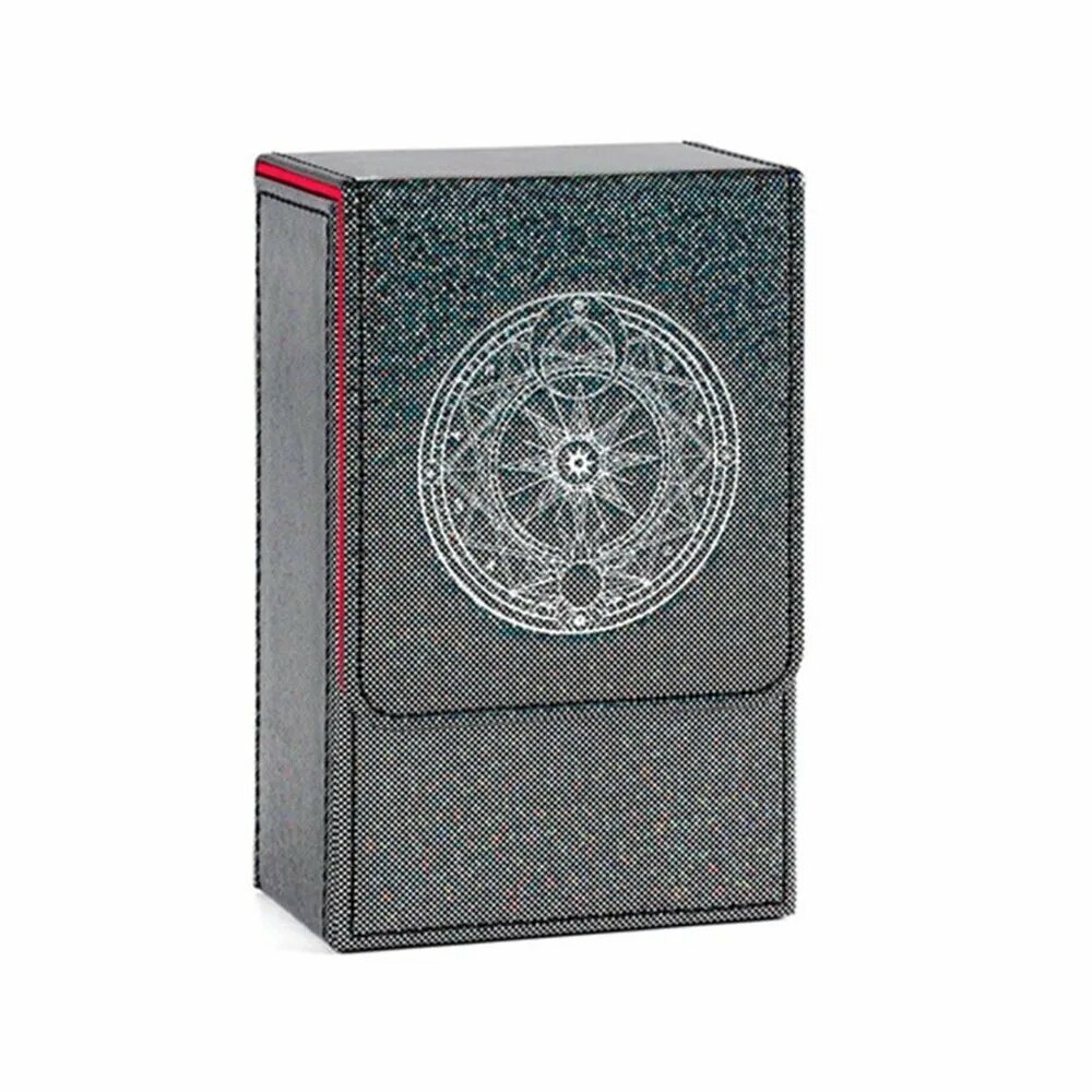 Кожаный футляр для карт Таро "Солнце и Луна", Черный