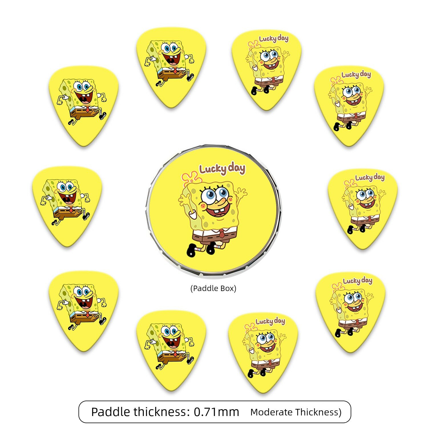 Коробка для медиаторов в виде мультяшного персонажа для фолк-гитары, акустической гитары и электрогитары, милый