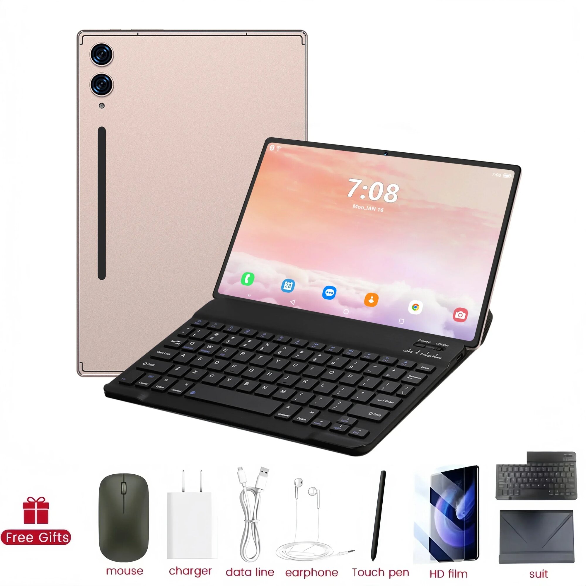 BITCED S26 Ultra планшет 22ГБ металл 22GB 2TB, Gold (Suits)
