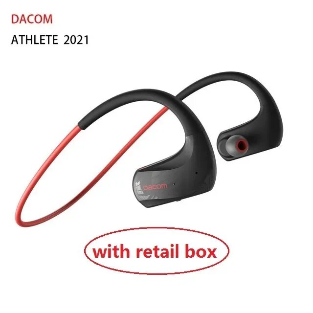 Беспроводные наушники Dacom Athlete 2021 Red с коробкой