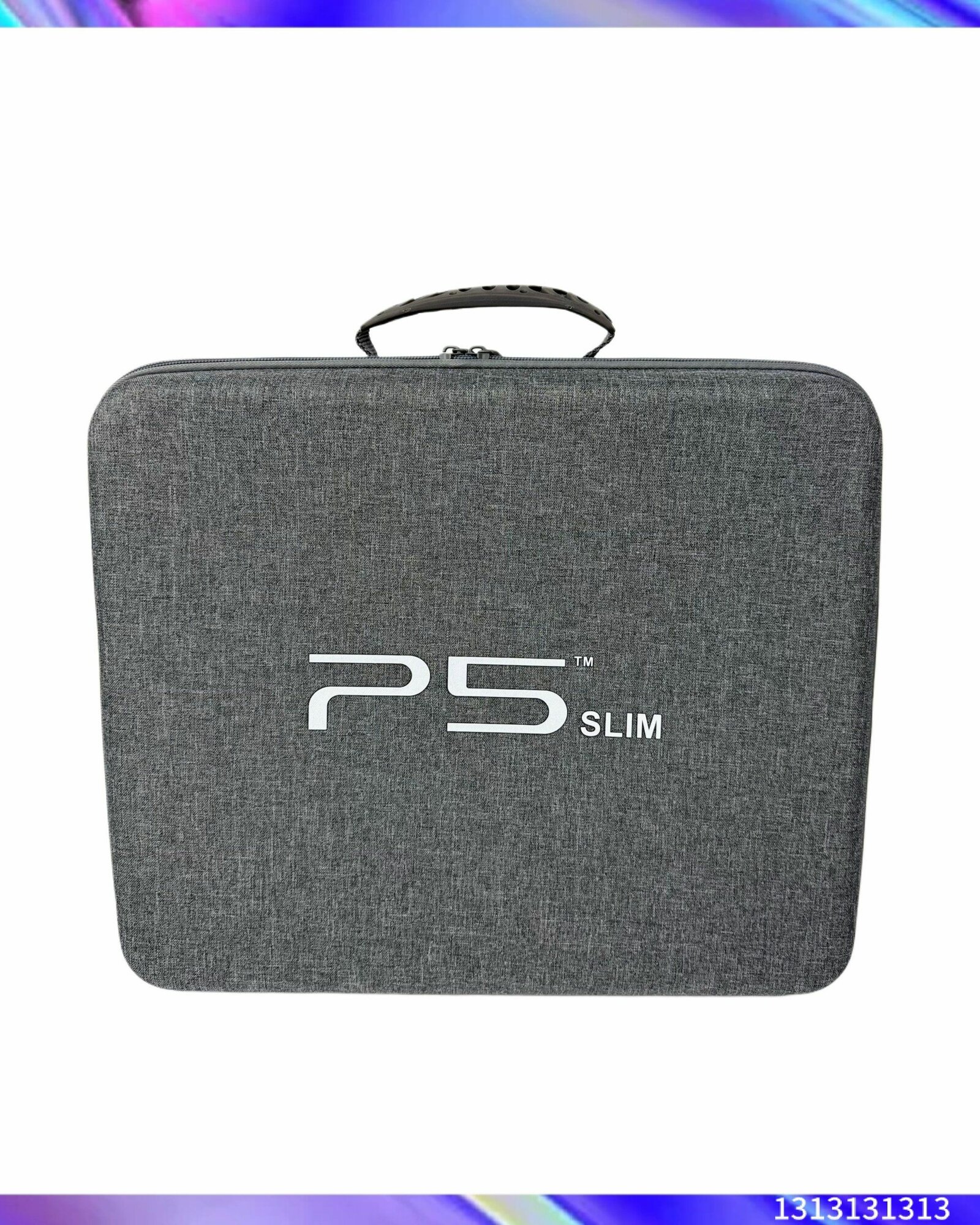 Эксклюзивный серый чехол для Playstation 5 Slim, предназначенный для транспортировки геймпадов и различных аксессуаров