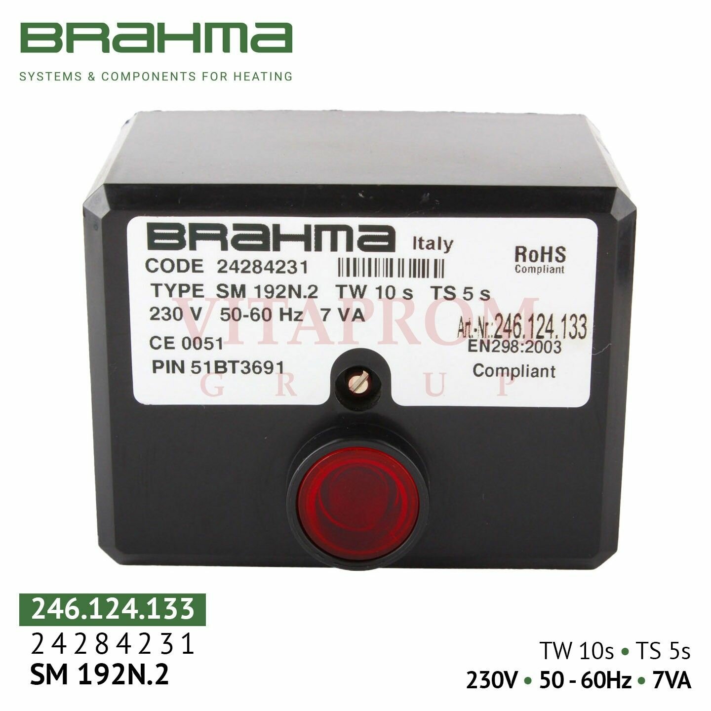 Блок управления горением Brahma SM192N.2, 24284231