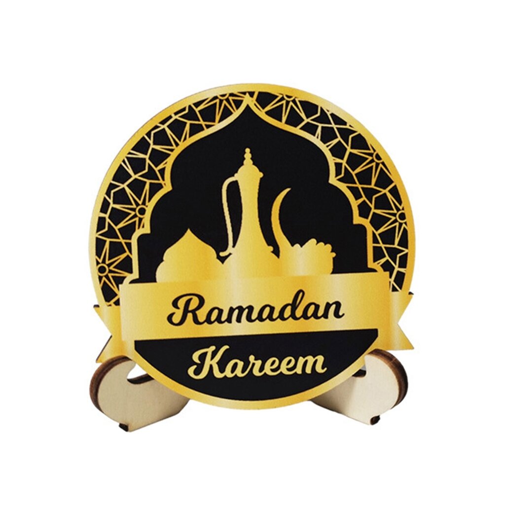 Элегантный деревянный лунный орнамент набор красивых настольных украшений с узором для специальных собраний