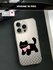 Чехол на Apple iPhone 16 Pro / Айфон 16 Про с принтом Черный котик с бантом, про...