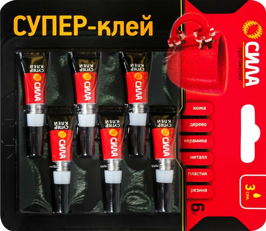 Супер-клей сила СТМ SBL1-6 Сверхпрочный Арт. C0045533, 6х1г