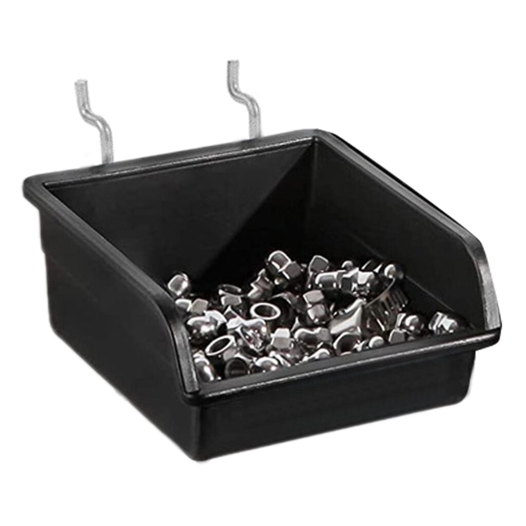Коробка для хранения пластиковых деталей с крючком-большая-черный