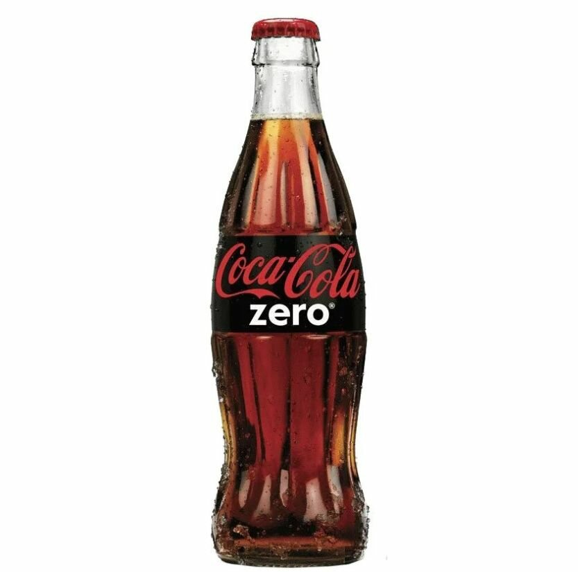 Напиток Coca-Cola Zero Zuccheri, стеклянная бутылка, без сахара, 0,2 л, Италия, 24 штуки