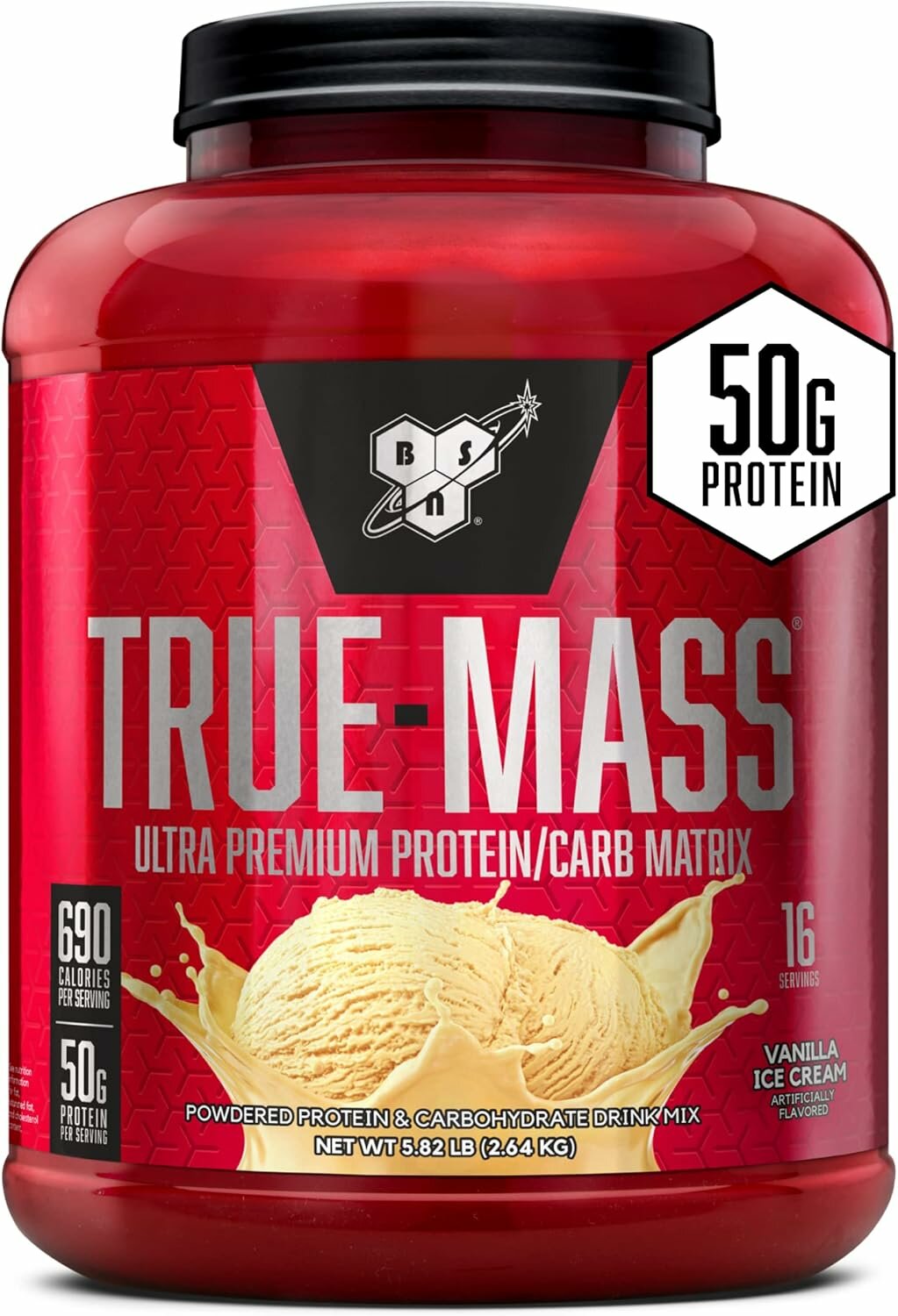 Гейнер BSN True Mass 2640 гр Ванильное Мороженое