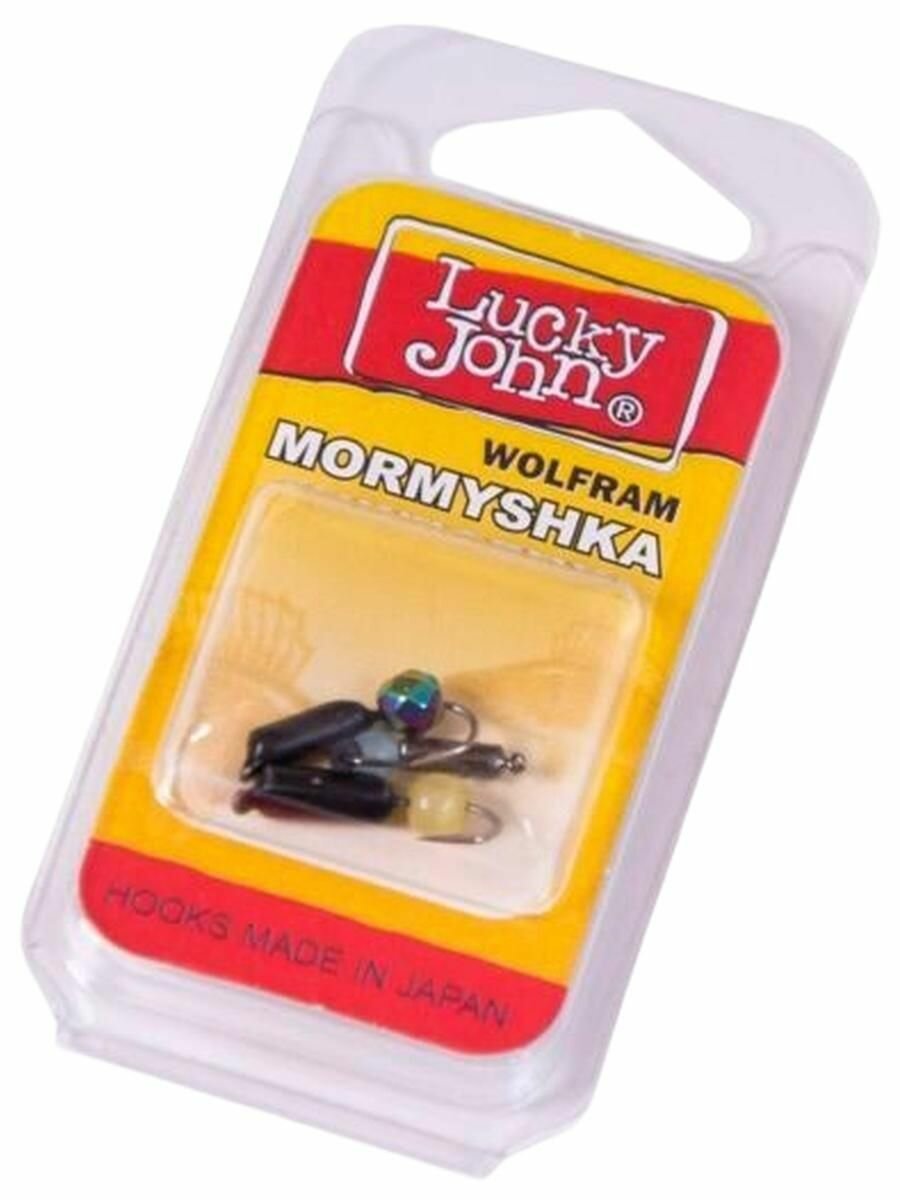 Мормышки вольфрамовые Lucky John с петелькой 3 шт. , набор № 5 столбик безнасадочный