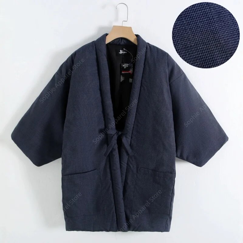 Мужская зимняя куртка Hanten из хлопка Темно-синий, L, A10